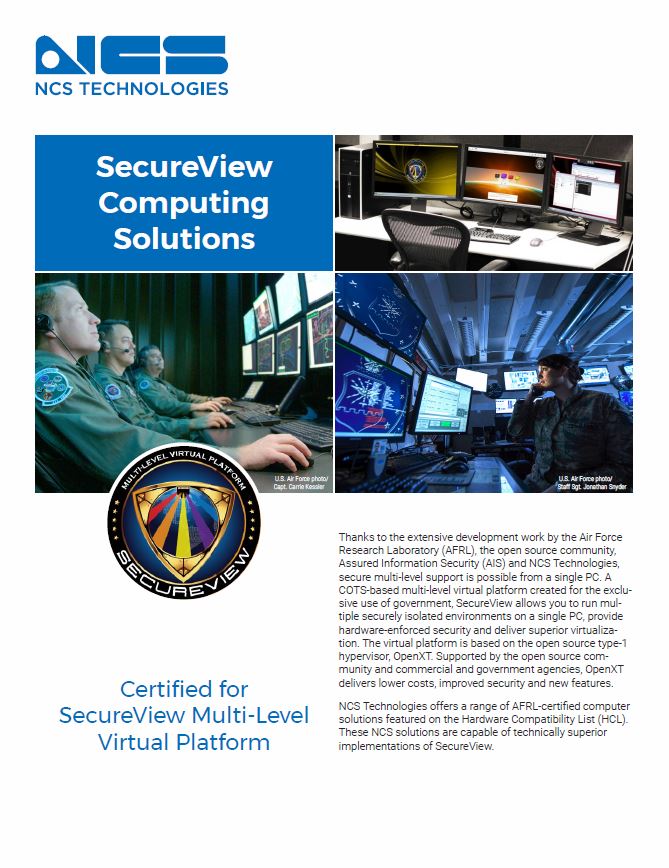 NCS Technologies Offers SecureView Security Solutions
